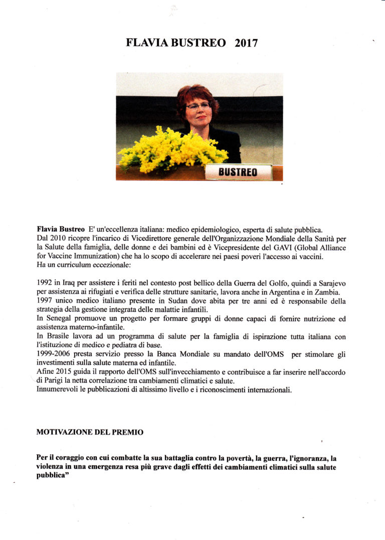 2017 Flavia Bustreo – Associazione donne ambientaliste